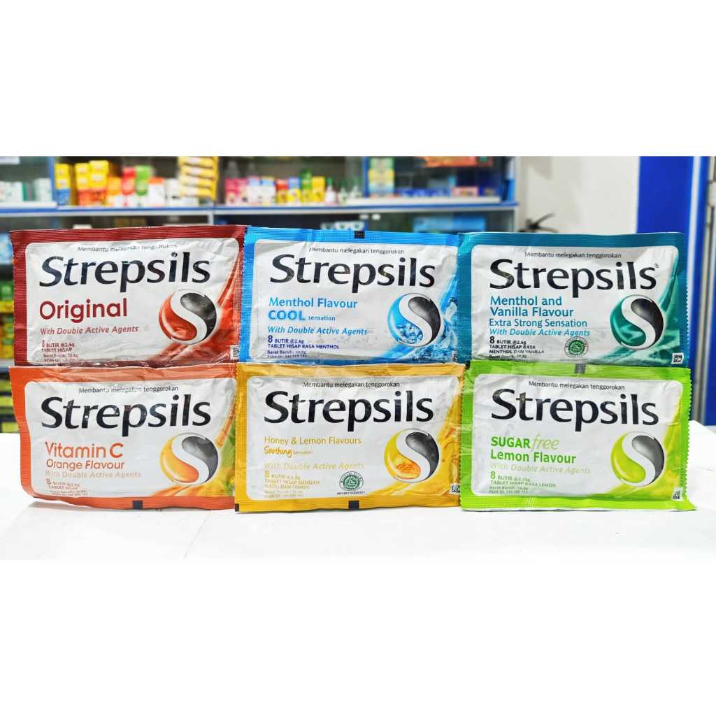 Jual Permen 𝐒𝐭𝐫𝐞𝐩𝐬𝐢𝐥𝐬 𝐈𝐬𝐢 𝟖 𝐁𝐔𝐓𝐈𝐑 - Meleggakan Tenggorokan dan ...