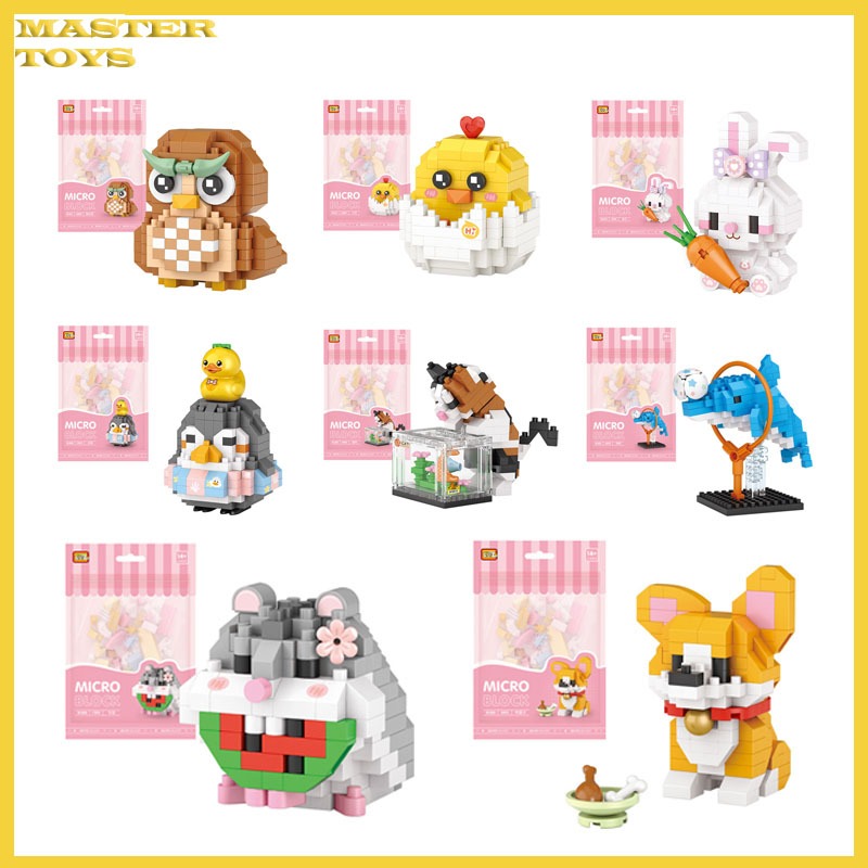 Jual MASTERTOYS Block Bricks Hewan Series Mainan Balok Nano Blok Building Block Nano Bricks ...