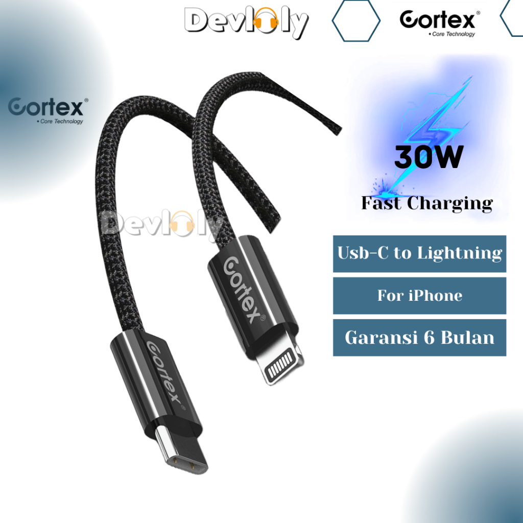 Jual CORTEX Kabel iPh MA-C94A 1M 20W USB TYPE C to LIGHTNING lP 12 13 14 PD Fast Charging ...