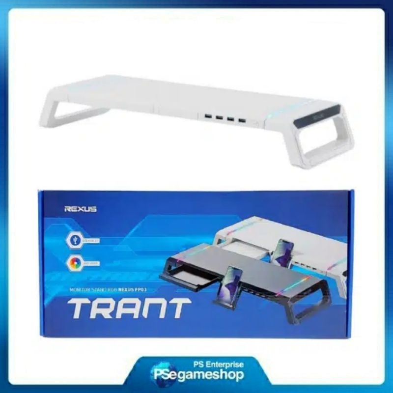 Jual Rexus Trant Monitor Stand RGB [FP03] White | Shopee Indonesia