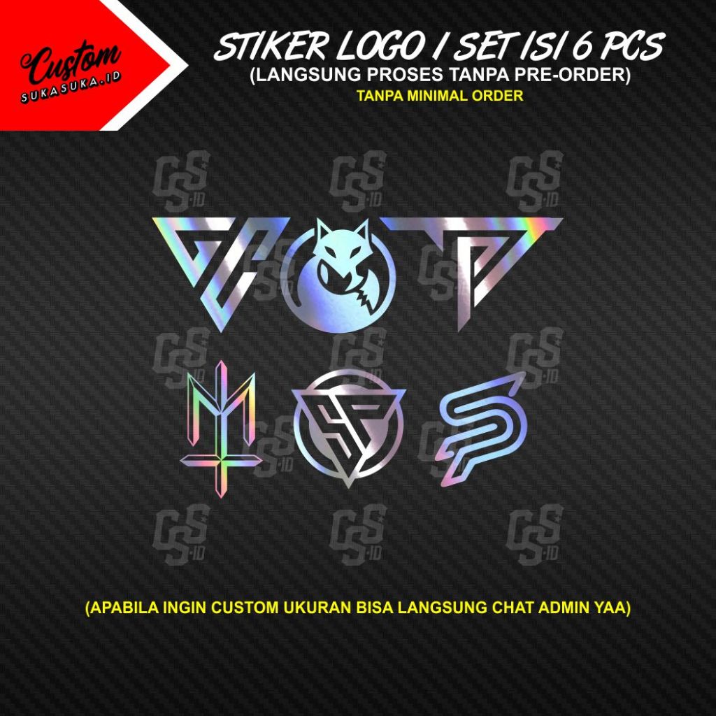 Jual Stiker Hologram Logo SpeedPeople GC Motor Blackfox Maternal Team ...