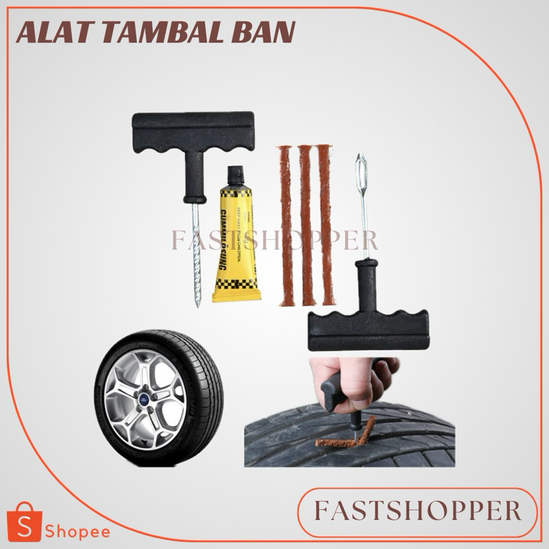 Jual TAMBAL BAN TUBLESS REPAIR KIT KOMPLIT PENAMBAL PERMANEN DISAAT ...