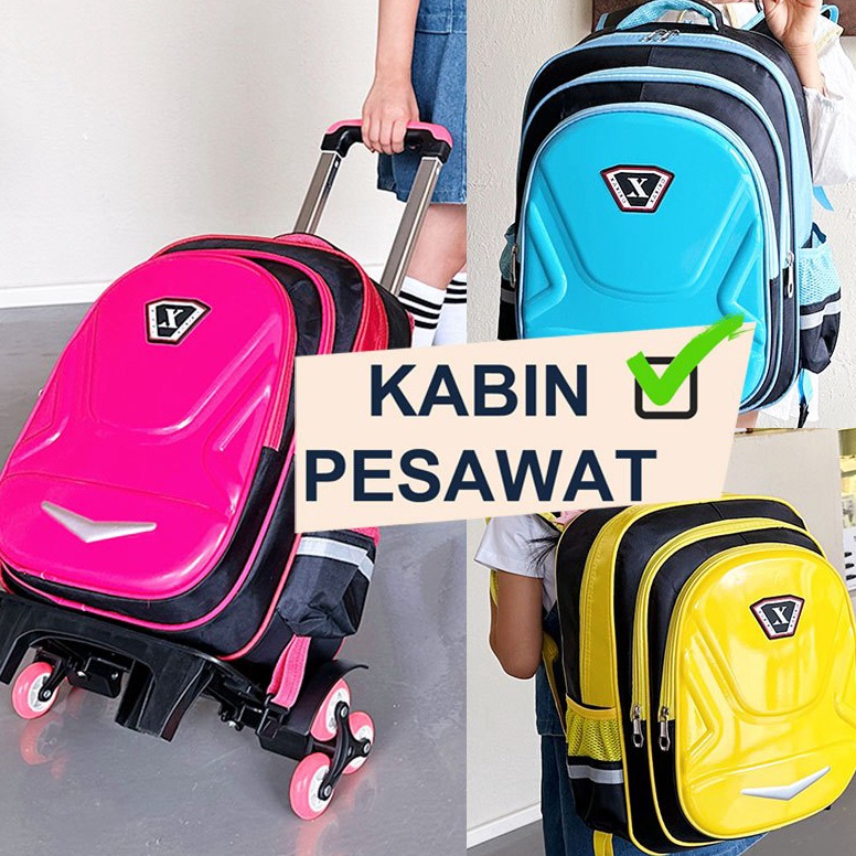 Jual Proses sekarangTrx1s6Rg Tas Ransel Troli Koper Anak Sekolah Roda 3 ...