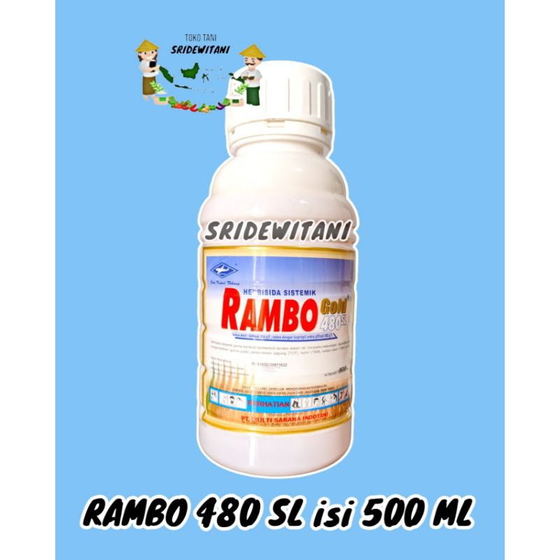 Jual HERBISIDA RAMBO 480SL 500 ML Pembasmi Rumput Original | Shopee ...