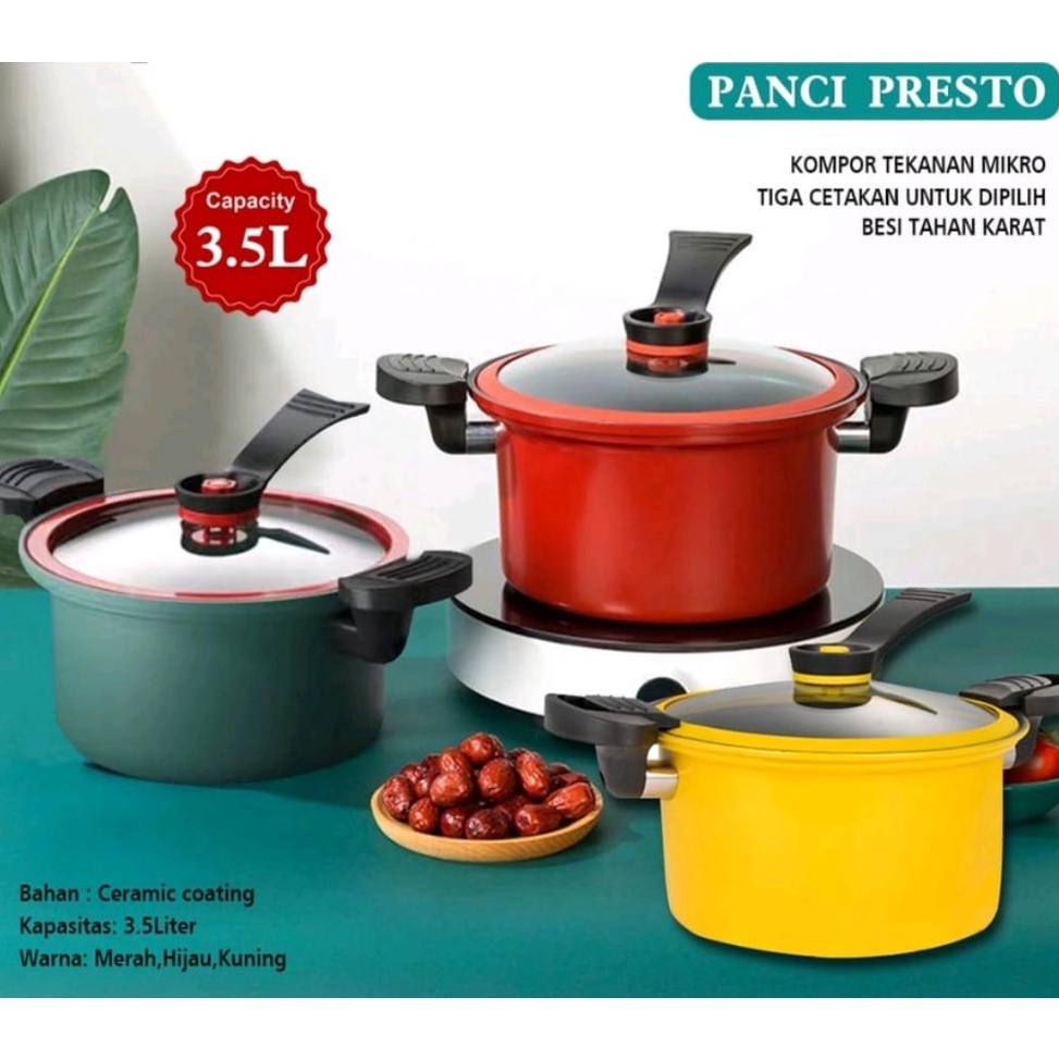 Jual DRu Panci Presto 35 L Teflon Pressure Cooker Totipotent Anti Lengket dan anti gores Paling ...