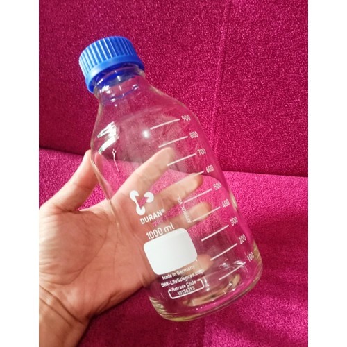 Jual Laboratory Bottle Duran Clear 21 801 545 1000 ml With Cup | Shopee ...