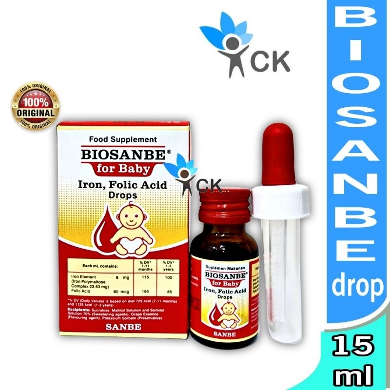 Jual BIOSANBE DROP FOR BABY multivitamin bayi untuk perkembangan ...