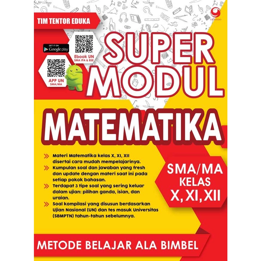 Jual Buku Super Modul Matematika SMA Kelas X, XI, dan XII (BM) | Shopee ...