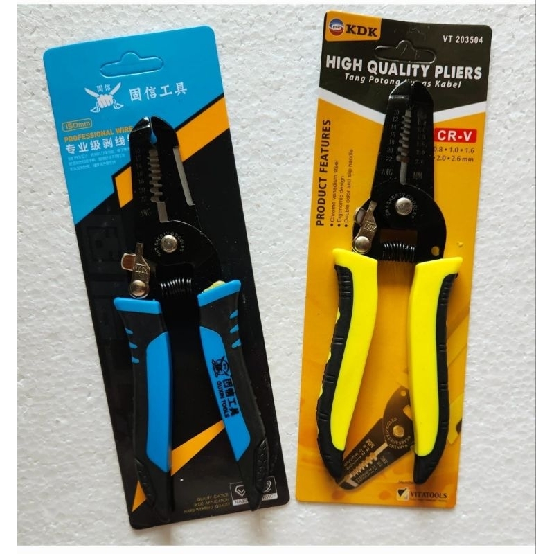 Jual Tang Potong Kupas Kabel Crimping Tools Wire Stripper | Shopee ...