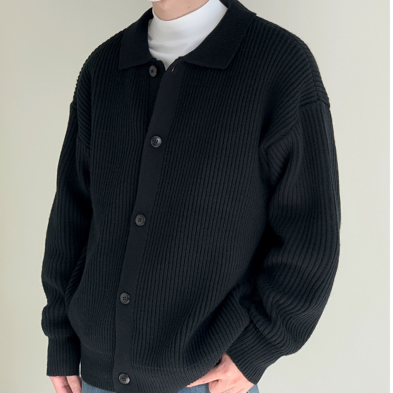 Jual TYLER KNITTED CARDIGAN (BLACK) | CARDIGAN RAJUT PRIA (HITAM ...