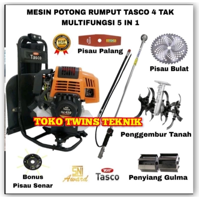 Jual MESIN POTONG RUMPUT TASCO 4TAK 5IN1 SERBAGUNA BENSIN MURNI ...