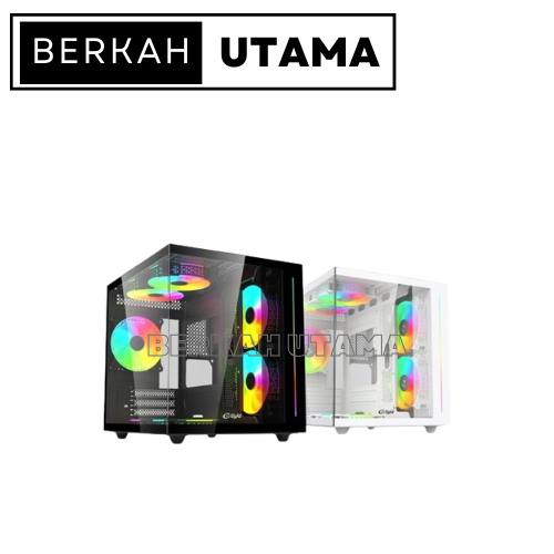 Jual CASING ENLIGHT Z8 BLACK | WHITE - MICRO ATX - INCLUDE 3 FAN RGB ...
