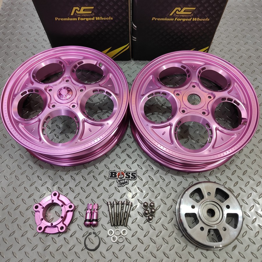 Jual Velg NC Project W325 SE Pink Front & Rear Vespa Sprint Prima GTS ...