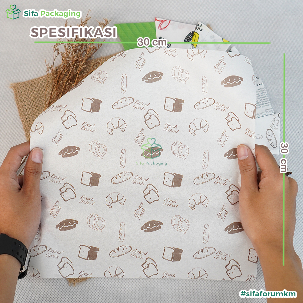 Jual Kertas Nasi Motif 30x30 Paper Wrap Isi 100 Pcs Printing Laminasi ...