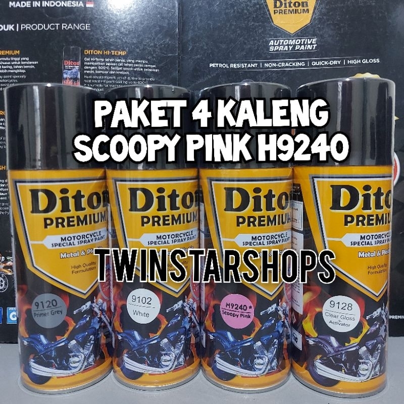 Jual Diton Premium Paket 4 Kaleng Scoopy Pink 9240 H9240 Epoxy Primer ...