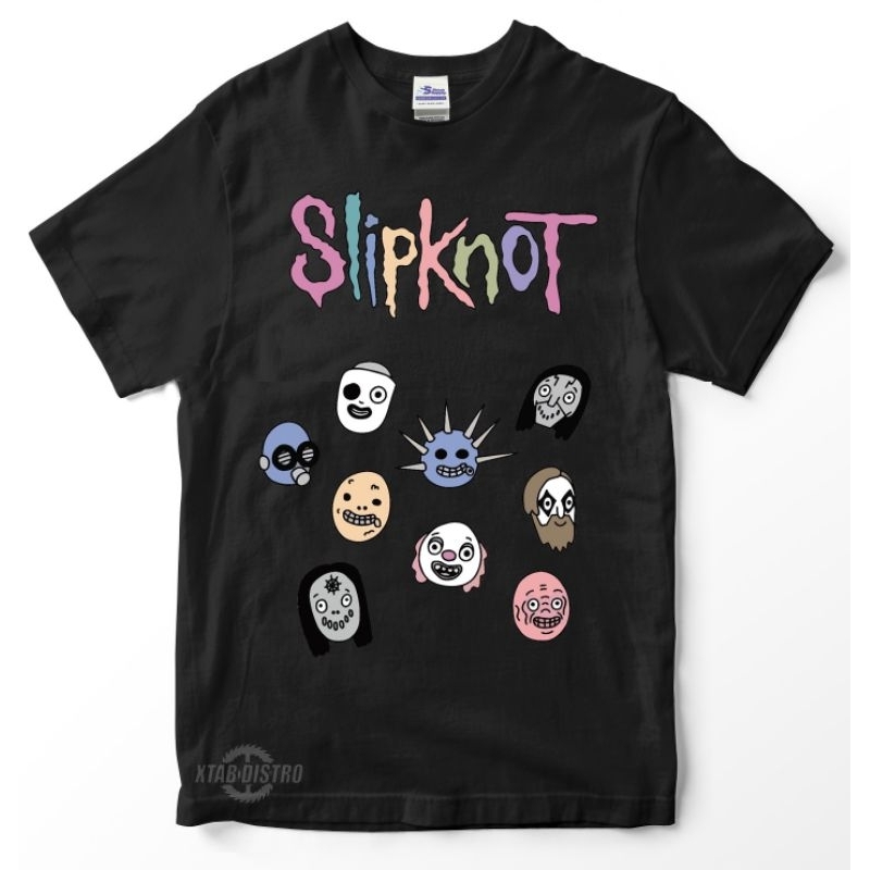 Jual Kaos band SLIPKNOT - FACES CREATURES Premium tshirt metal baju ...