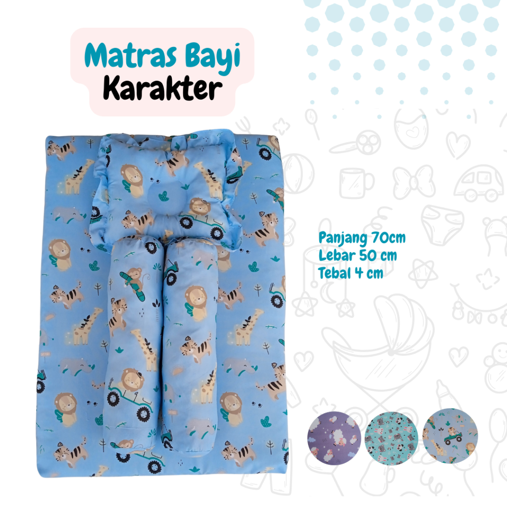 Jual Kasur Matras Bayi Set Bantal Peyang Bayi dan Guling / kasur bayi ...