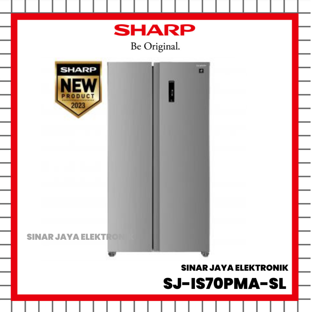 Jual LEMARI ES SHARP SIDE BY SIDE SJ-IS70PMA-SL / KULKAS SHARP SIDE BY ...
