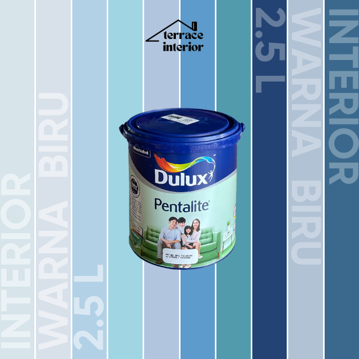 Jual Cat Tembok Dulux Pentalite Interior 2.5L warna Biru Doff Matt ...