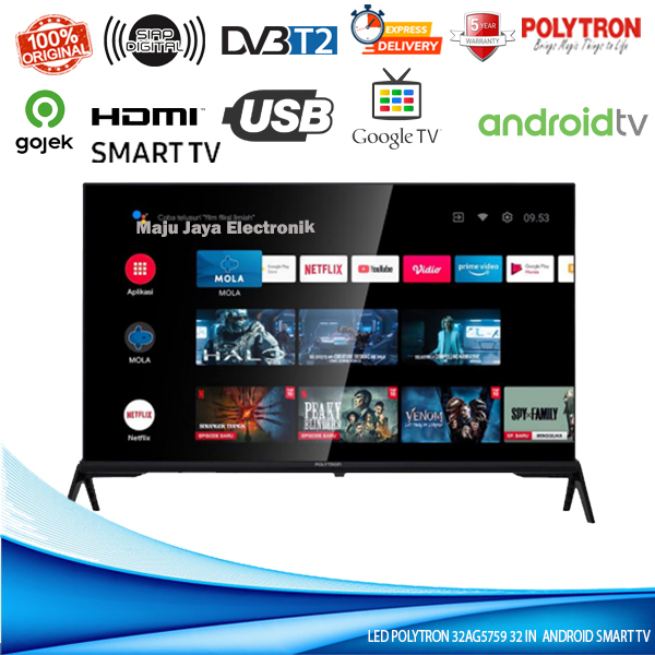 Jual LED TV Polytron PLD 32AG5759 32 In USB Movie HDMI DVBT2 Digital ...