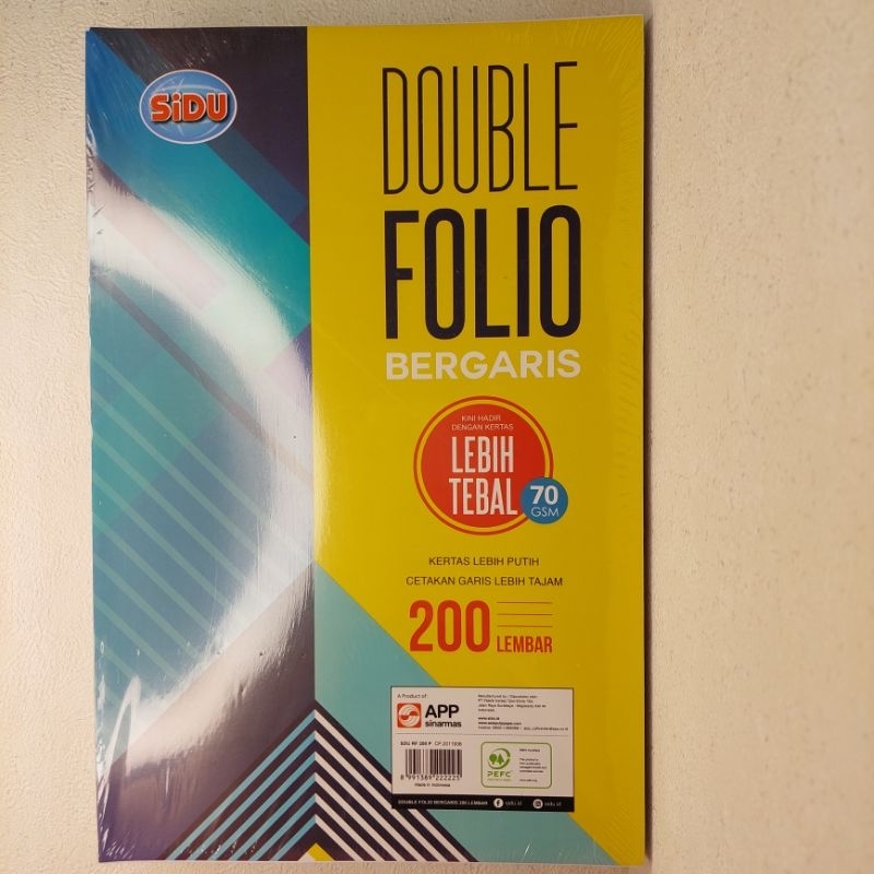 Jual Kertas double folio bergaris 200 lembar 70 GSM SIDU/PERPAK ...