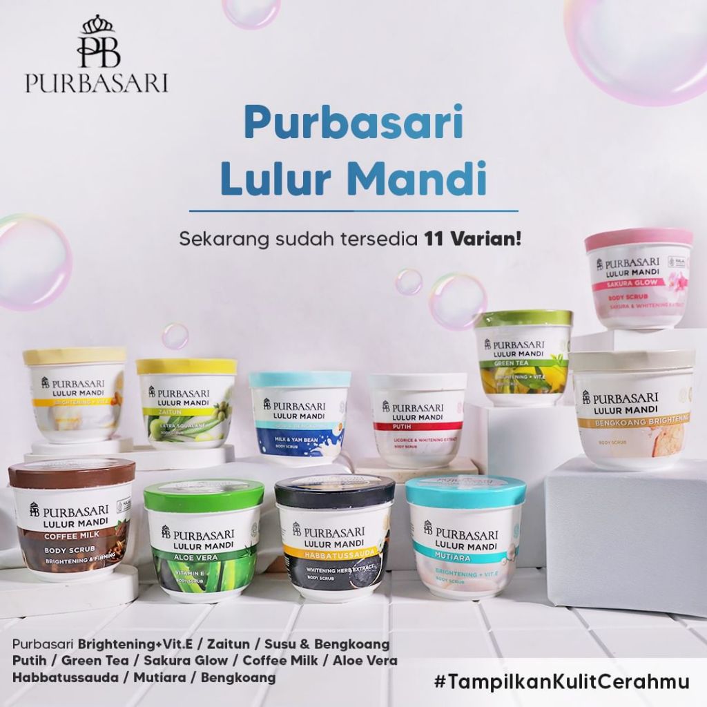 Jual PURBASARI LULUR MANDI 100g / 200gr scrub badan / lulur badan ...