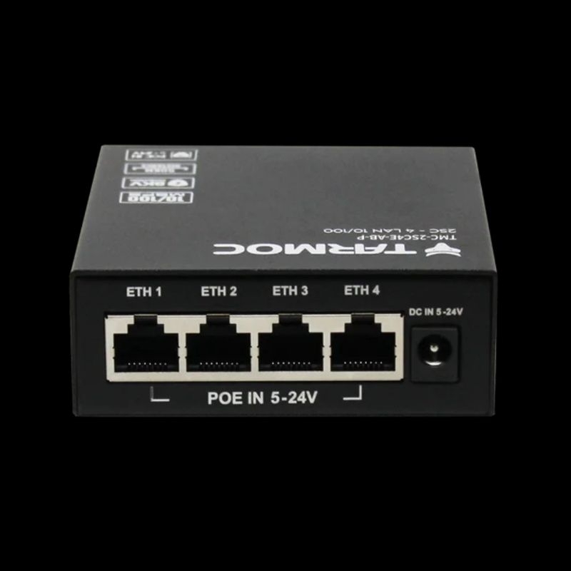 Jual Tarmoc TMC-2SC4E-P | Media Converter 2FO 4LAN 10/100 POE IN (5-24V ...