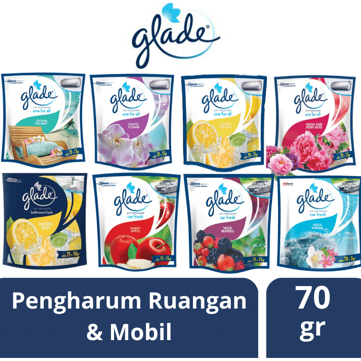 Jual Glade Pengharum Ruangan dan Mobil Semua Varian - Glade One For All ...