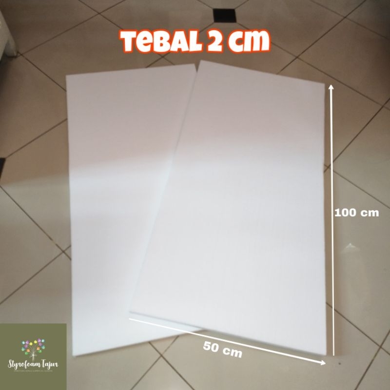 Jual 100 x 50 tebal 2 cm styrofoam lembaran gabus lembaran | Shopee ...