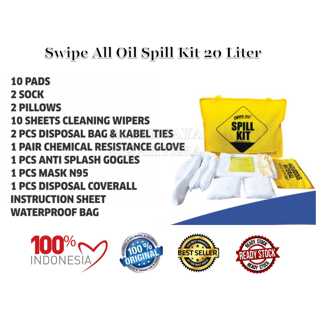 Jual Oil Spill Kit 20 Liter Oil Spill Kit 20L Swipe All Kemasan Soft ...