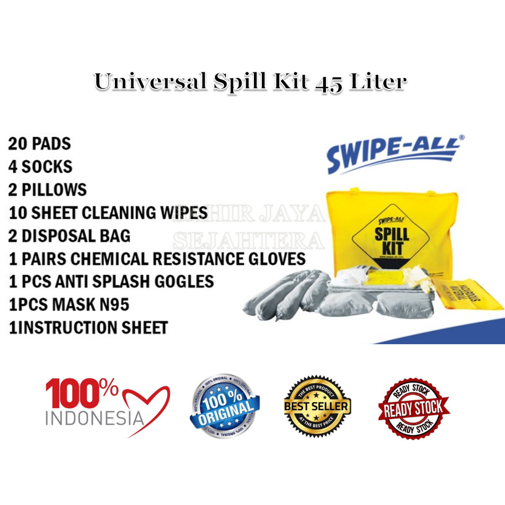 Jual Universal Spill Kit 45 Liter SWIPE ALL Kemasan Soft Bag Harga Murah | Shopee Indonesia