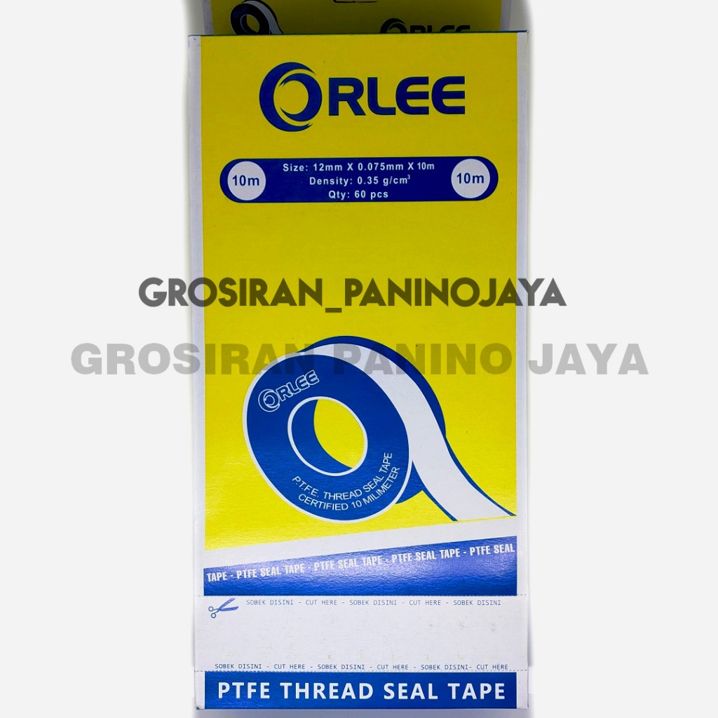Jual Solasi Kran Air Merk Orlee Sealtape 1 Pak Isi 60 PCS murah mudah ...