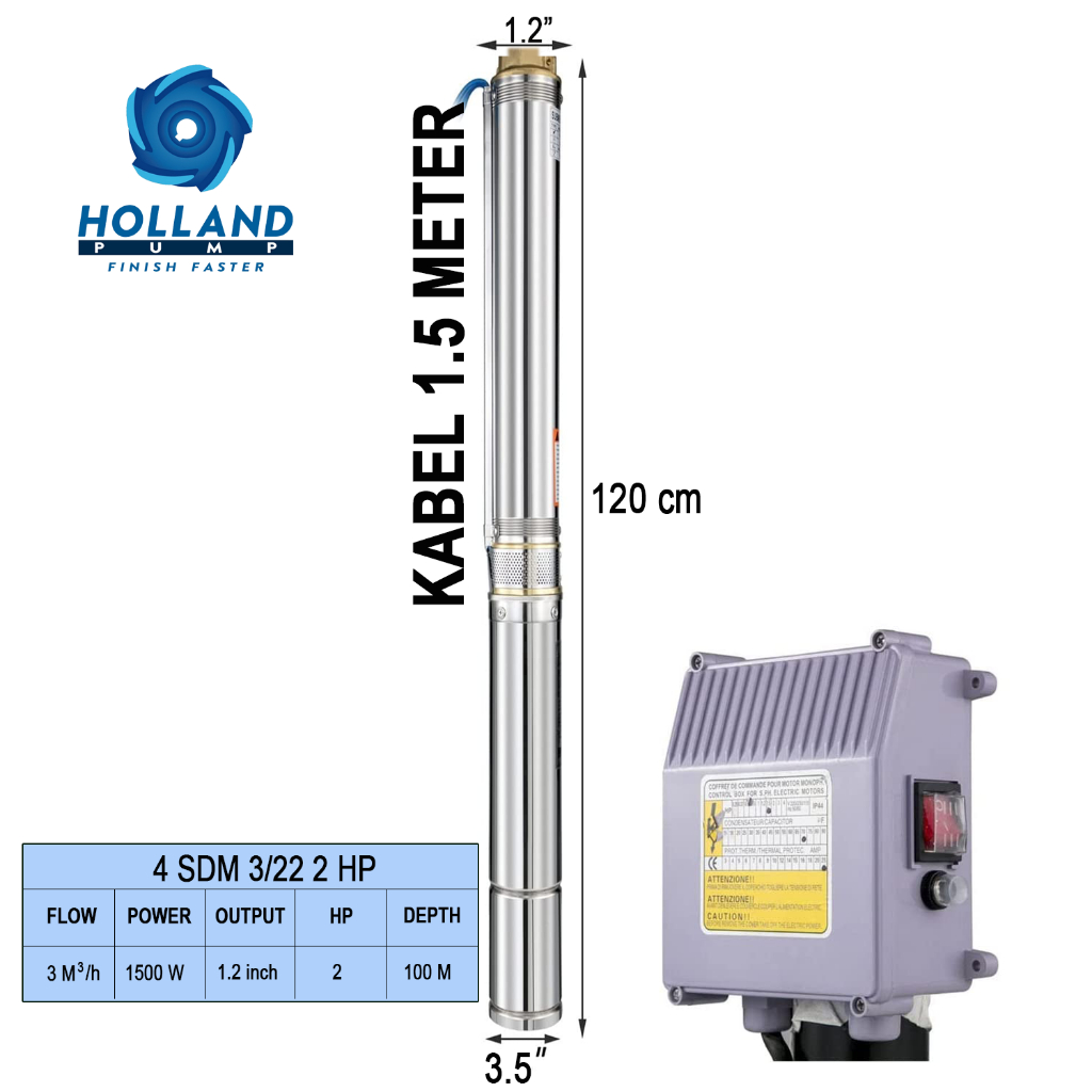 Jual Pompa Submersible Hollad Pump Pompa Sibel Sumur Dalam Type 4SDM 3/ ...