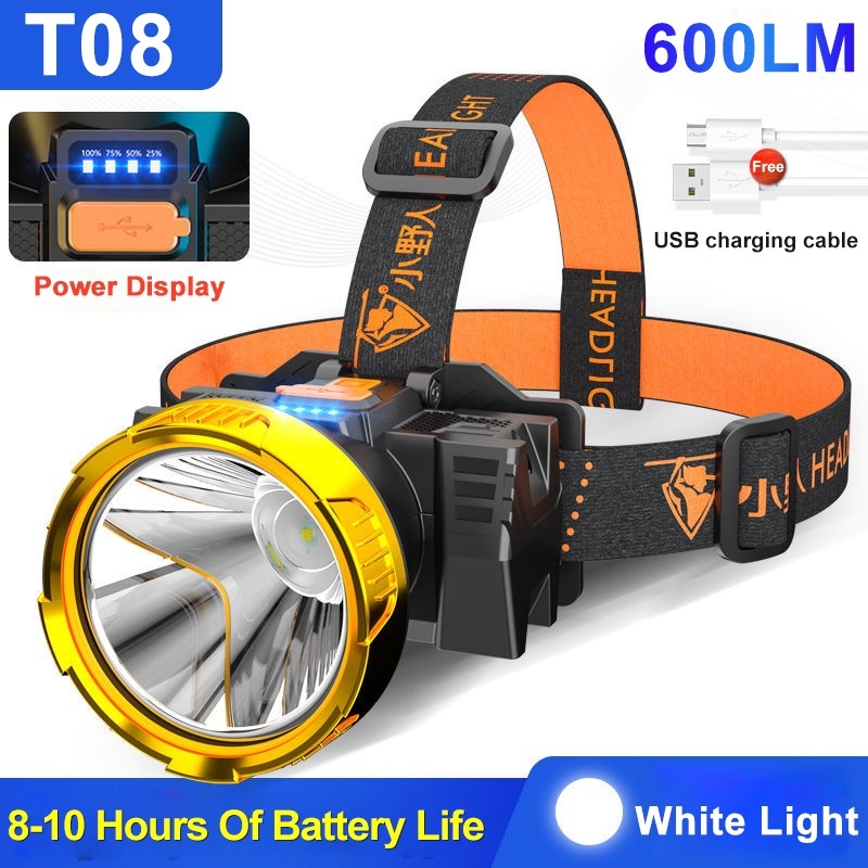Jual Lampu Kepala LED/Headlamp F-T51/Super Terang 5000 Lumen/USB Charging Senter/Dengan Sensor ...