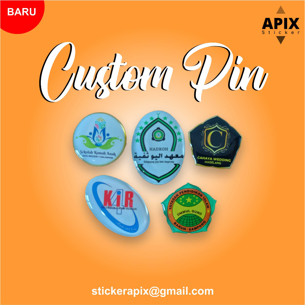 Jual CUSTOM PIN LOGO FOTO ORGANISASI / PERUSAHAAN / SEKOLAH / KOMUNITAS ...