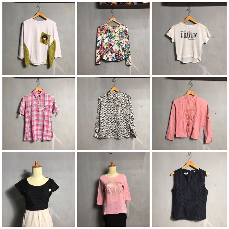 Jual Atasan Kemeja Blouse Serba 10k Thrlft/PreIoved | Shopee Indonesia
