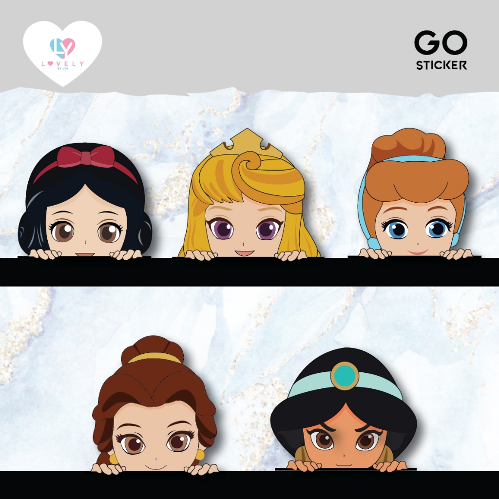 Jual Sticker Cutting Mobil Disney Princess Diecut (Laptop,PC,Koper ...