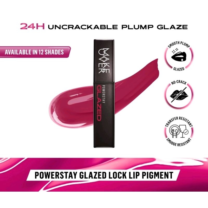 Jual MAKE OVER Powerstay Glazed Lock Lip Pigment | Shopee Indonesia