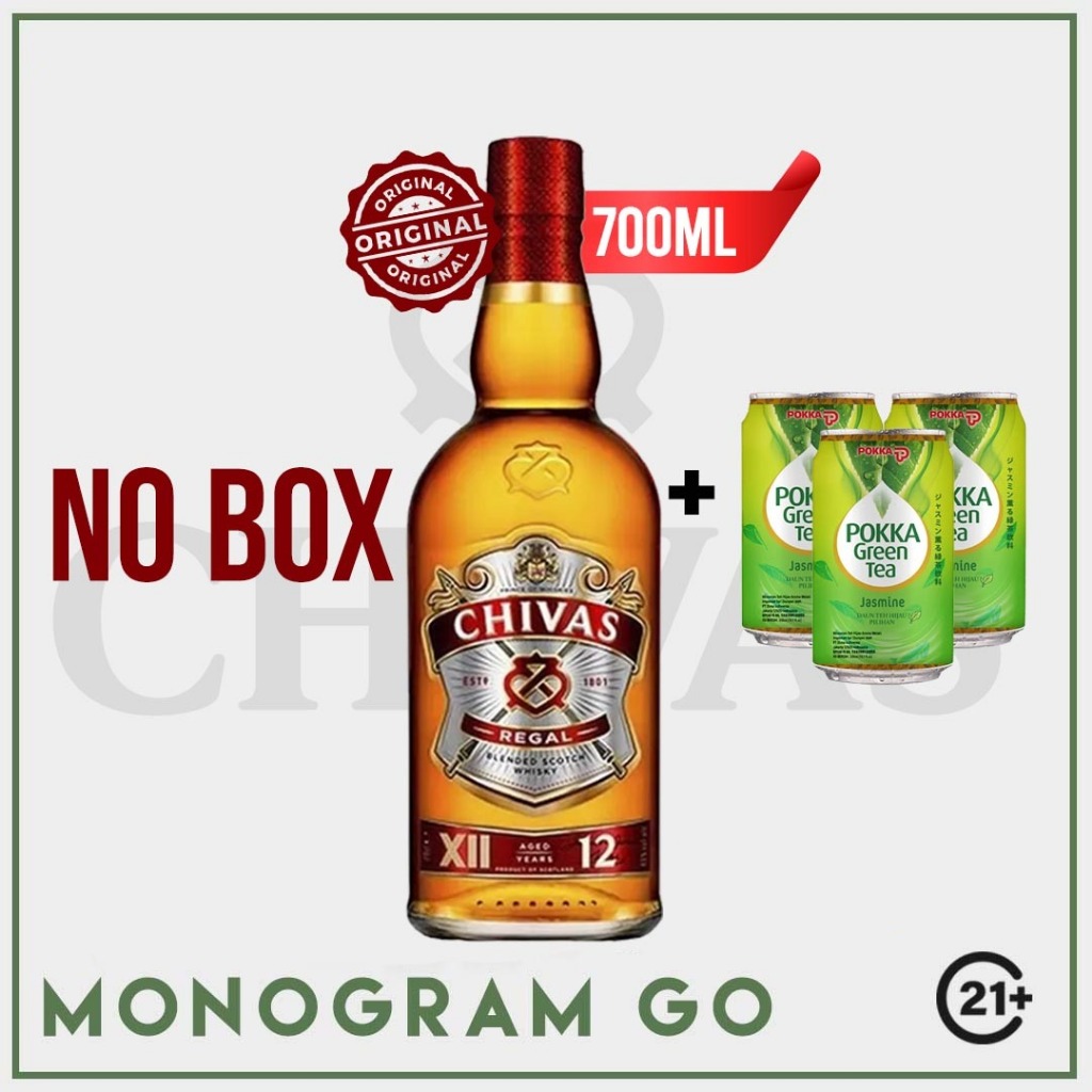 Jual Chivas Regal 12 Years Old 700ml + 3 Can Pokka Green Tea 300ml ...