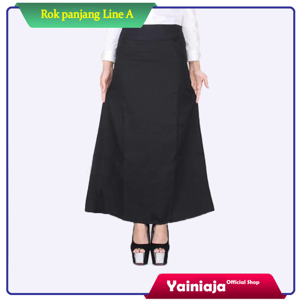 Jual Rok kerja model Line A panjang Formal Look Skirt Scuba | Shopee ...