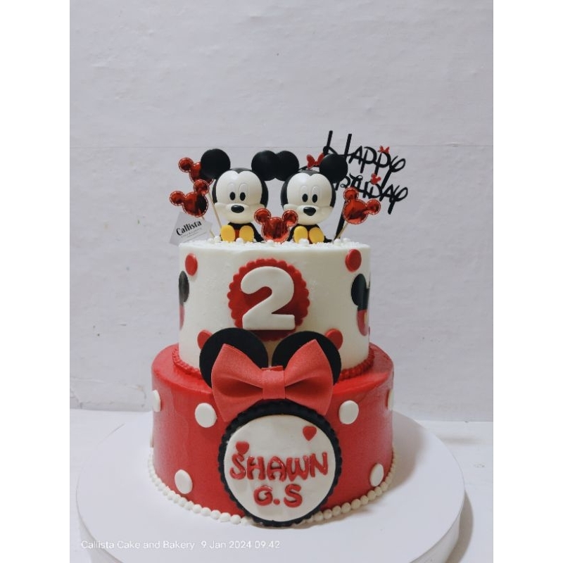 Jual Kue Ultah 2 tier Mickey Minnie Mouse / Kue 2 Tingkat Karakter ... Jual Kue Ultah 2 tier Mickey Minnie Mouse / Kue 2 Tingkat Karakter ...