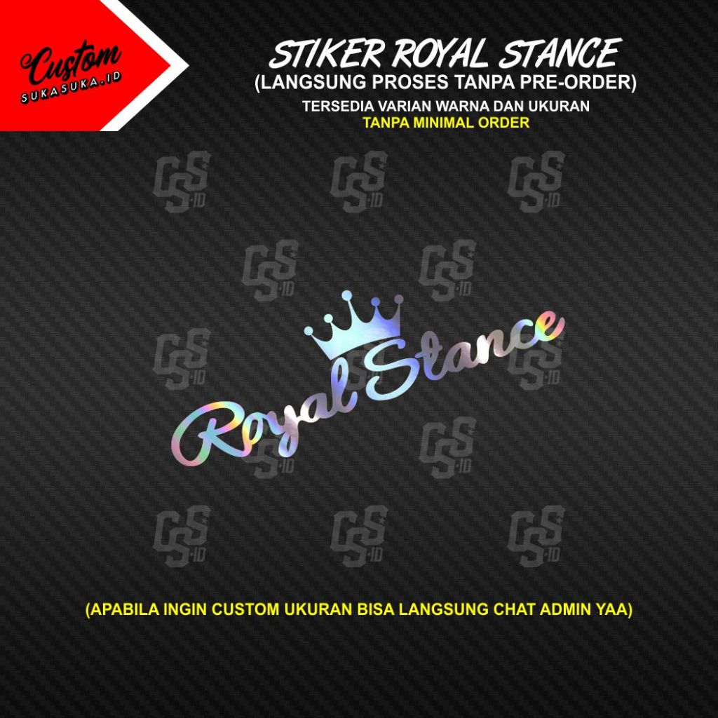 Jual Stiker Kaca Mobil Royal Stance - Stiker Mobil Racing - Stiker ...