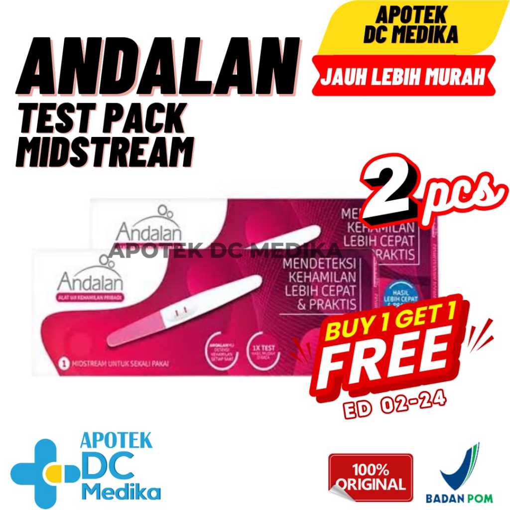 Jual ANDALAN TEST PACK MIDSTREAM / 1+1 / BOGO / SUPER PROMO / SPESIAL ...