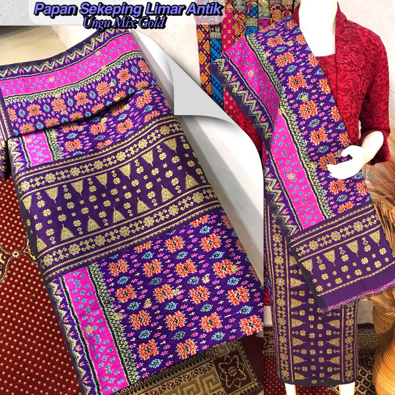 Jual Songket Papan Sekeping Limar Antik-Asli Tenun Tangan Palembang ...