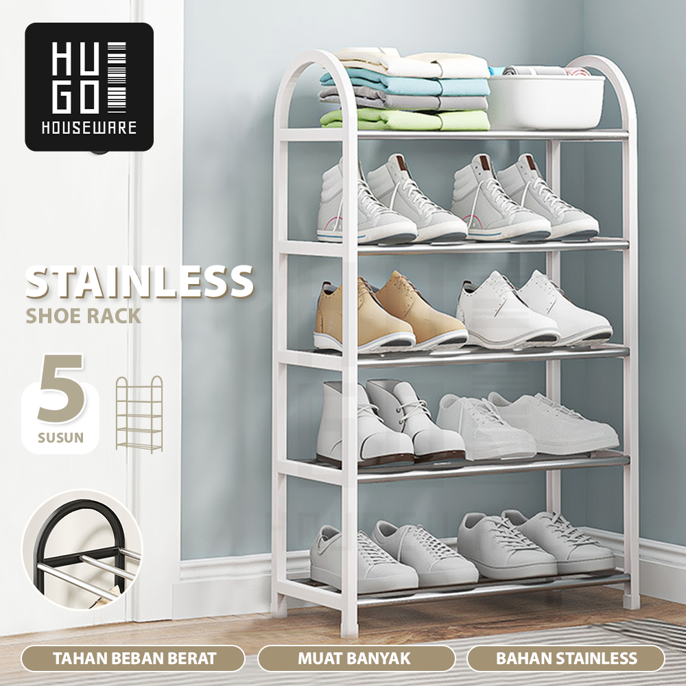 Jual Rak Sepatu Sandal 4 dan 5 Susun Tempat Sepatu Portable Serbaguna ...