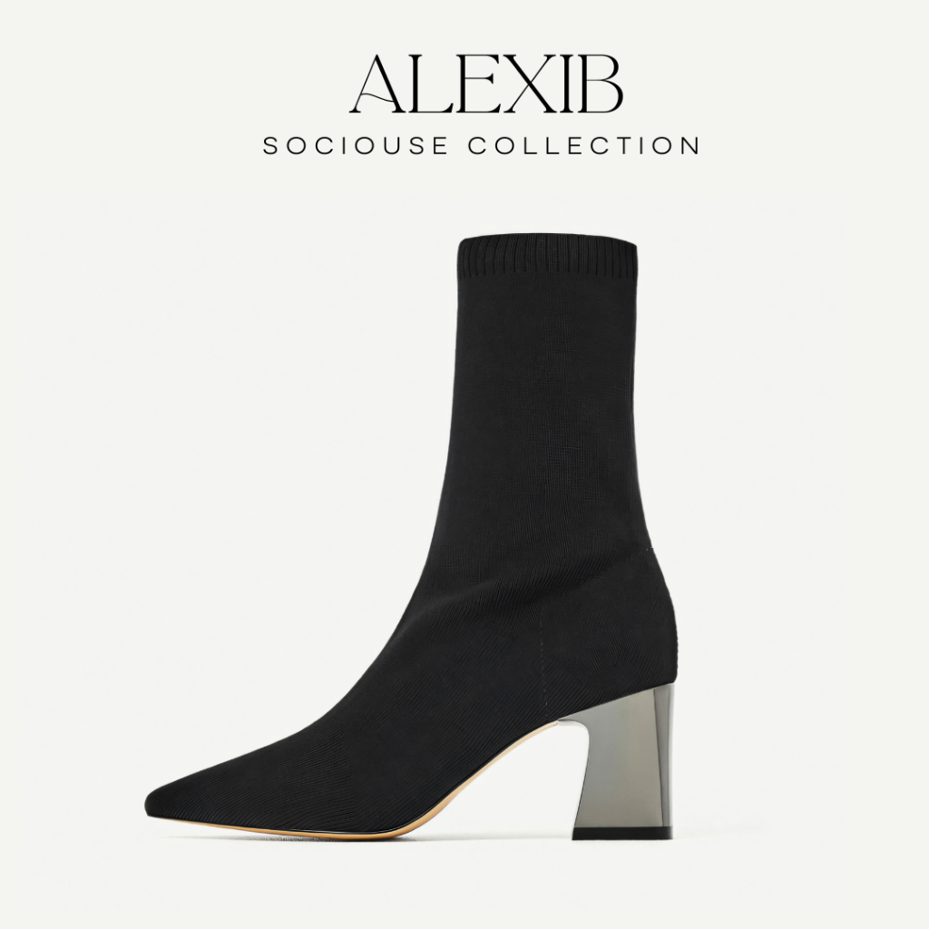 Jual Sociouse Alexib - Sepatu Ankle Boots Wanita High Heels 7 CM Korean ...
