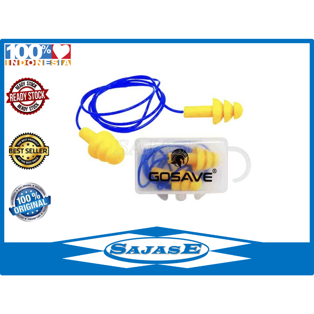 Jual earplugs Safety Earplug Ultrafit Gosave Penutup Telinga Dengan Box ...