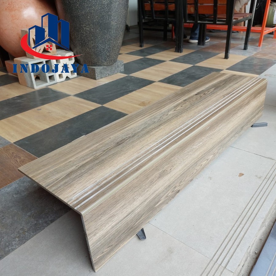 Jual keramik tangga motif kayu 30x80 30x120 custom ukuran granit list ...