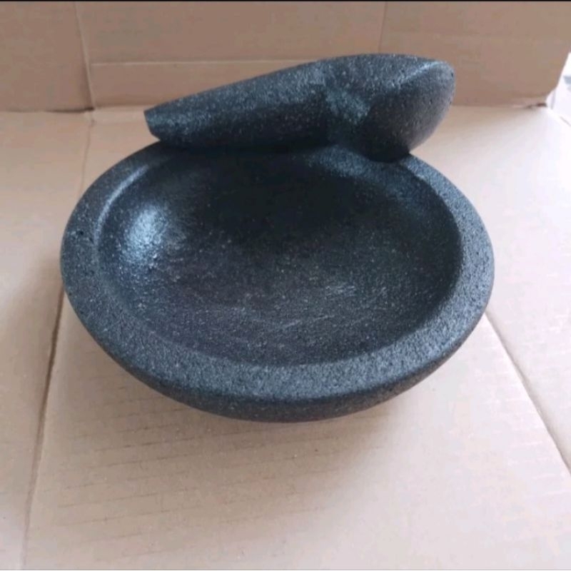 Jual uleg uleg kecil cobek coet batu asli alami 15cm-23cm | Shopee ...