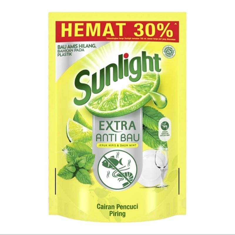 Jual Sunlight Extra Anti Bau Sabun Pencuci Piring Jeruk Nipis & Daun Mint 650ml | Shopee Indonesia